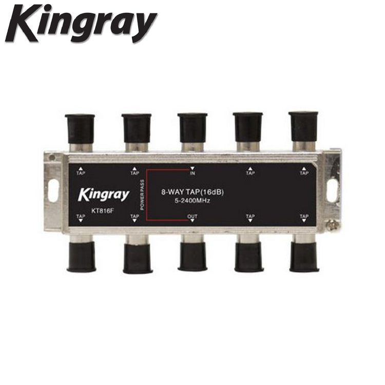 Kingray KT816F 4 Way 5-2400 MHz 16dB F-Type Tap with Power Pass Throug – Bourne Electronics