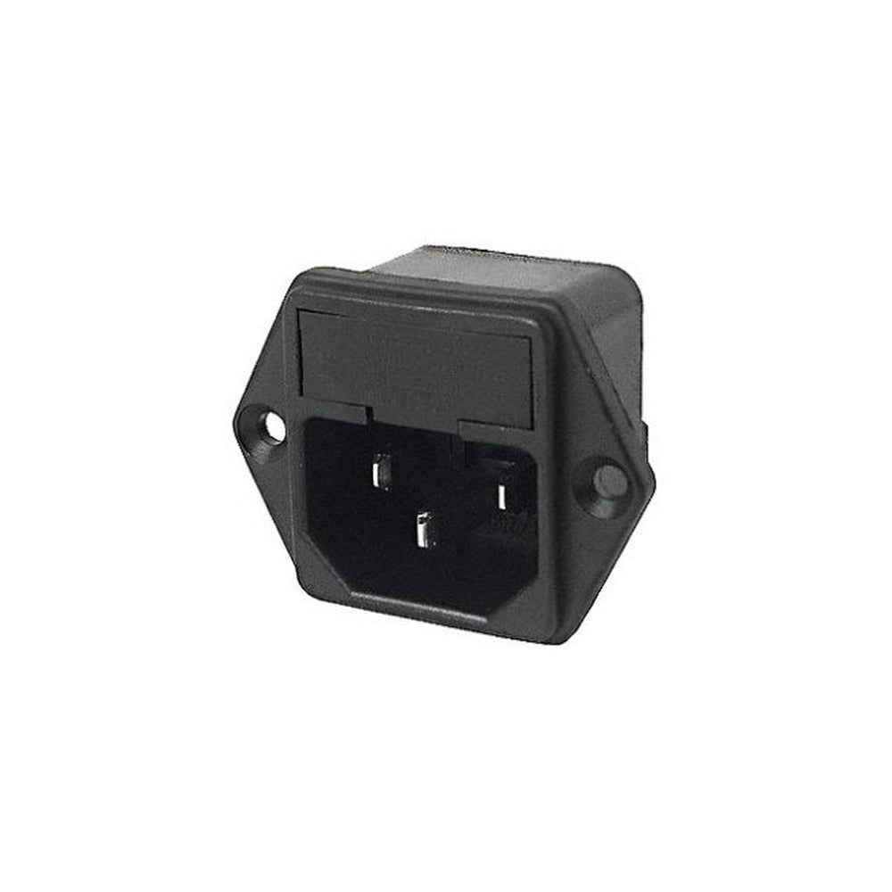 IEC Plug with Fuse Panel Mount IEC-C14 Black – Bourne Electronics