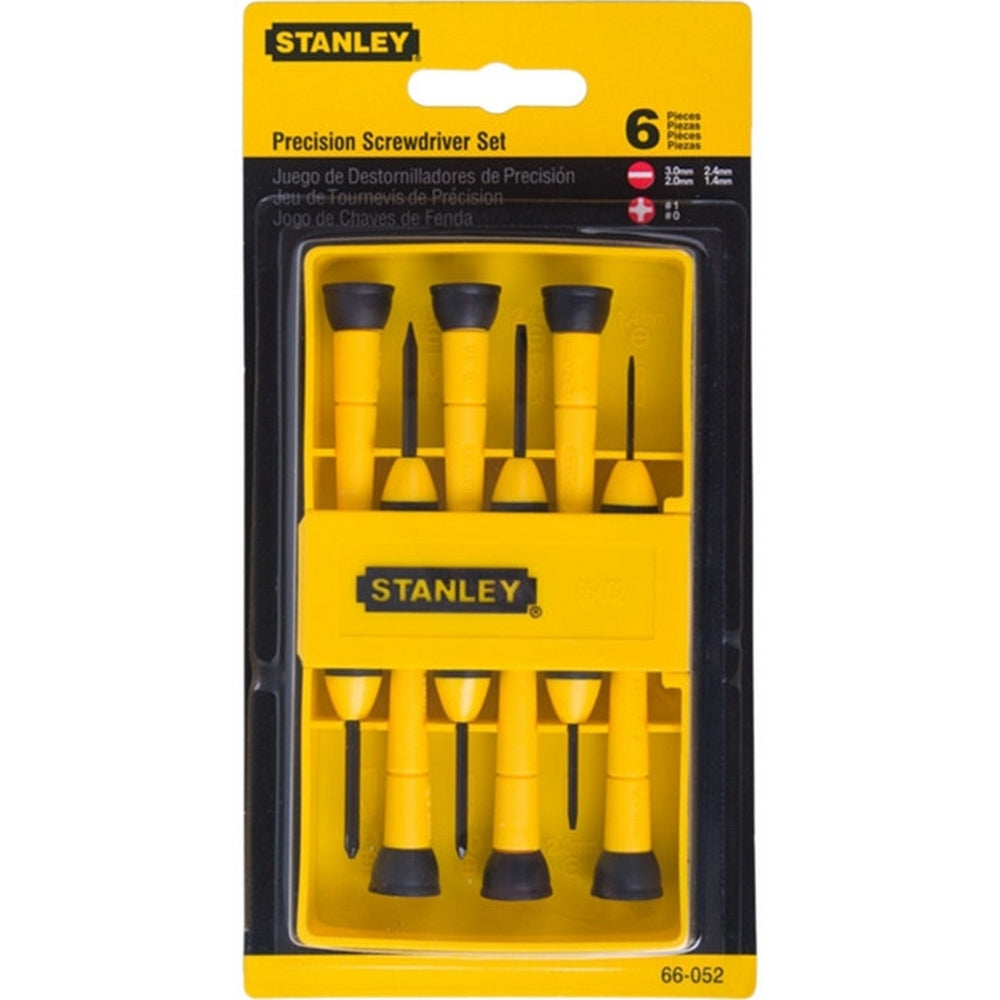 STANLEY 66-052 Precision Screwdriver Set 6Pc Plastic Storage Case ...