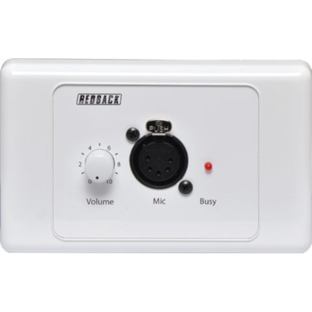 Redback Microphone Wallplate to suit A 5135 – Bourne Electronics