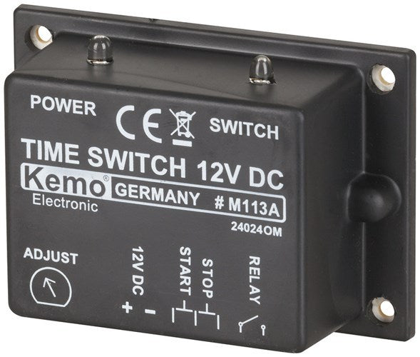Kemo Timer Module 12V 3A 2 Seconds to 23 minutes 20mA/80mA Current Con ...