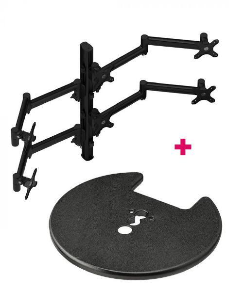 Atdec AWMS-6-13717 Hex Monitor Mount + 750mm Post / 12kg (26.5lb) Flat ...