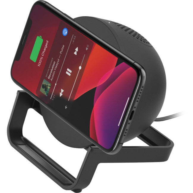 Belkin 10W QI Boost Charging Stand with Bluetooth Speaker Black ...