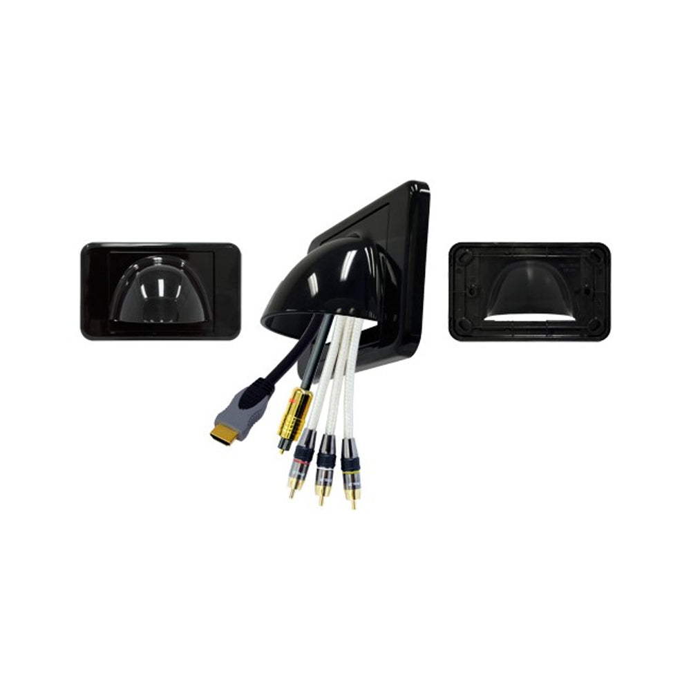 Bullnose Wall Plate 05DWPM Bristle Brush Design Black – Bourne Electronics