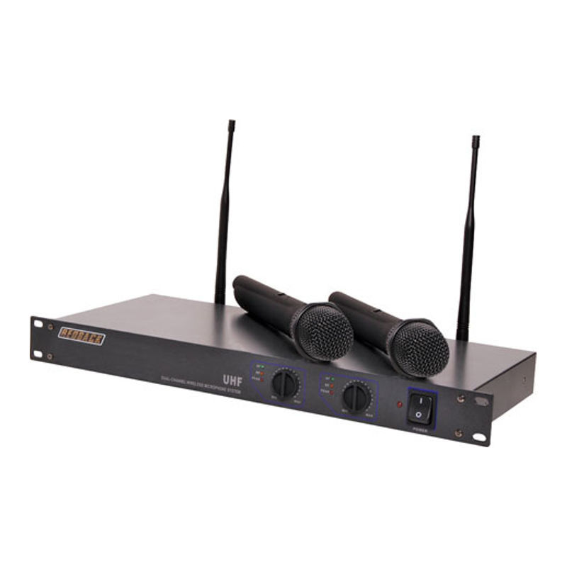 Redback UHF Wireless Microphone System 2 Ch With Two Handheld Mics ...