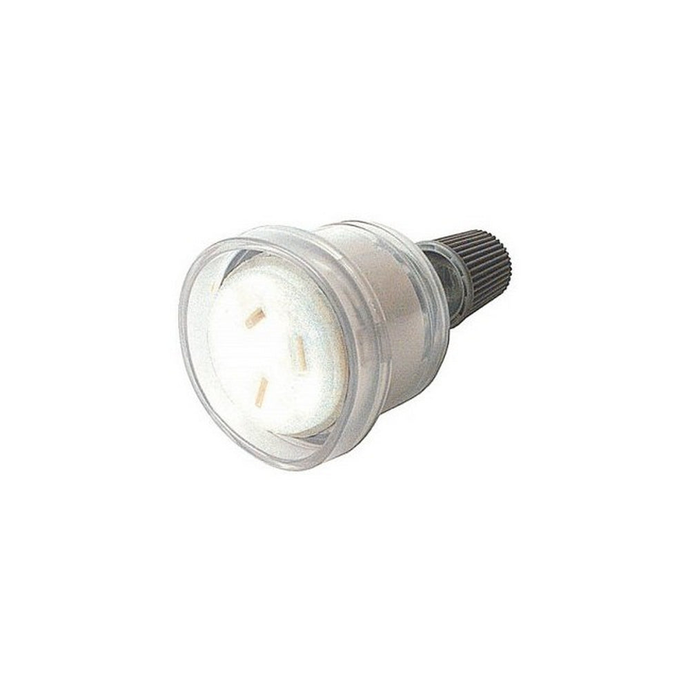 HPM 15A Extension Lead Socket 3Pin Flat Lock Nut Large Earth Pin Clear ...