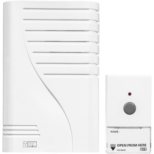 HPM Long Range Wireless Battery Operated Door Chime Range up to 70m ...