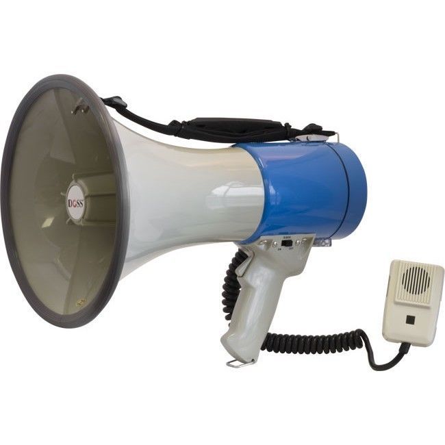DOSS ER66S 25Watts Handheld Megaphone with Shoulder Strap Built in Sir ...