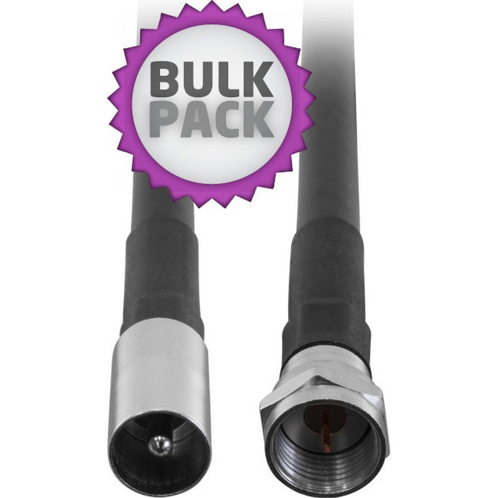 Pro.2 RG59QUAD Pal Plug to F Type Plug TV Fly Lead 1.5m Black – Bourne ...