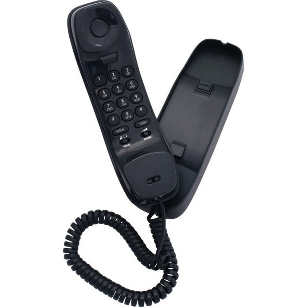 UNIDEN FP1100 Telephone Slimline Wall & Desk Mountable Corded Phone Bl ...