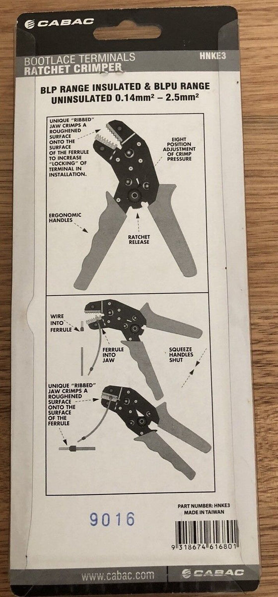 Cabac 0.14-2.5mm2 Adjustable Ultra Small Boot Lace Pin ferrules Crimpe ...