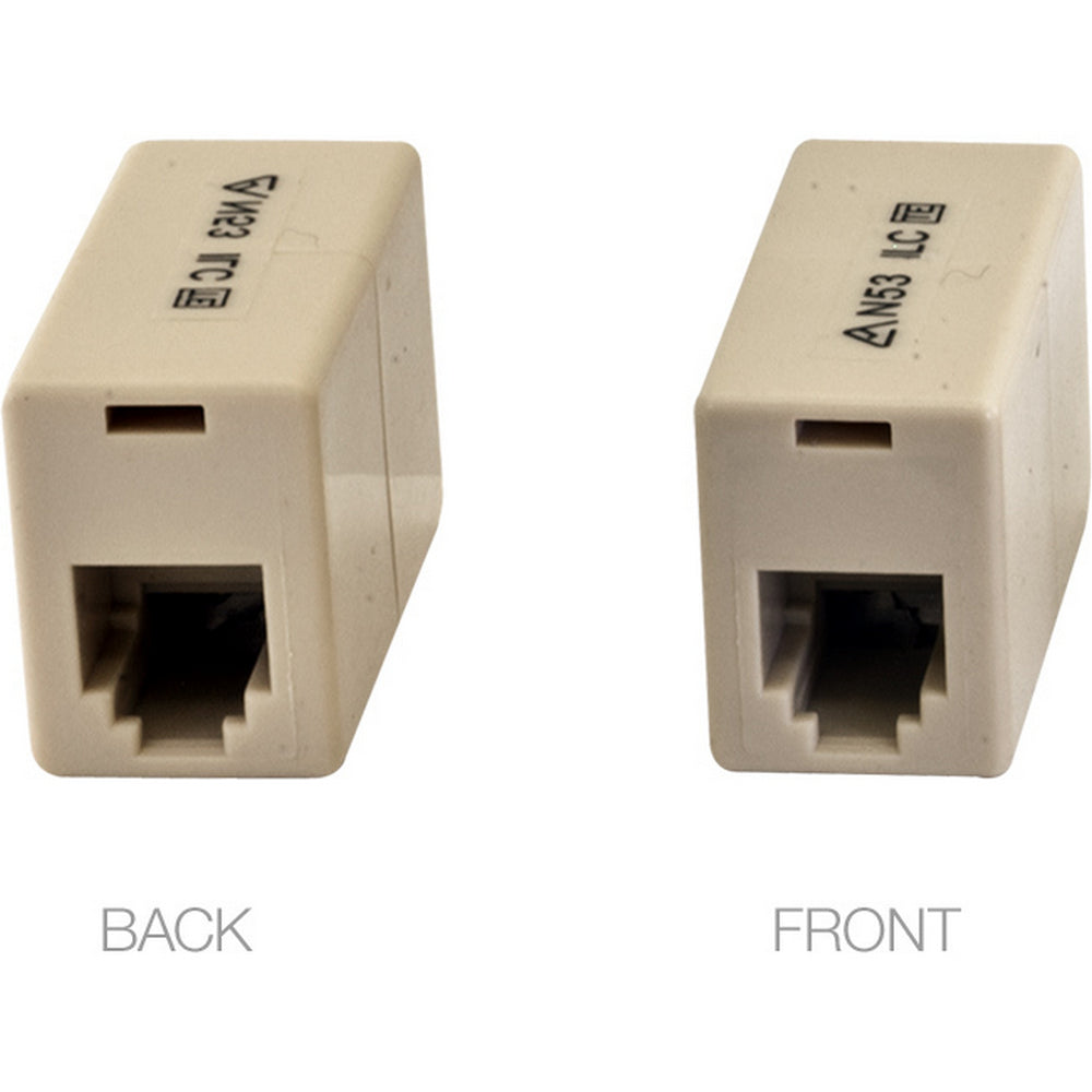 6P6C RJ12 Socket to Socket Gender Changer Modular Lead Joiner Coupler ...