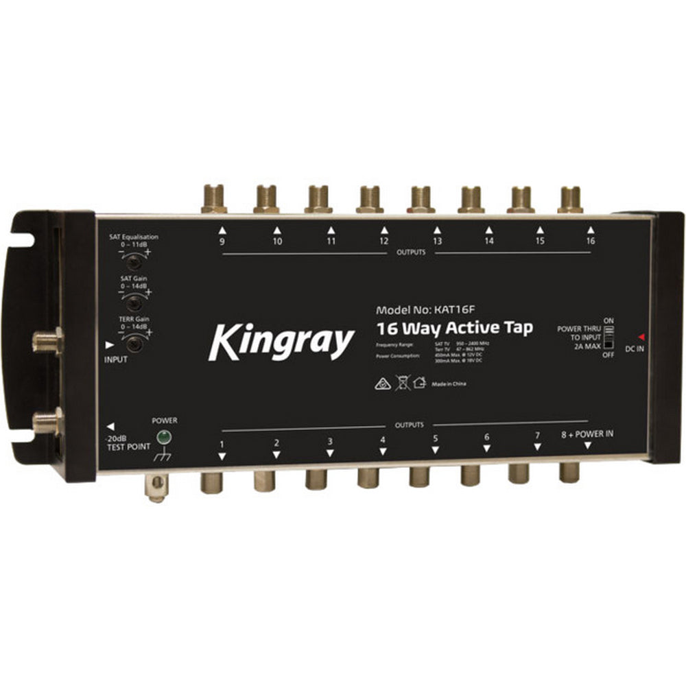Kingray KAT16F 16 Port Satellite Signal Distribution Active Tap 47-240 ...
