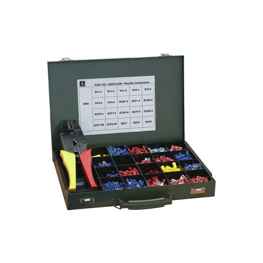 Quickcrimp 1325Pieces Pro Terminal Kit Metal Case and Crimp Tool ...
