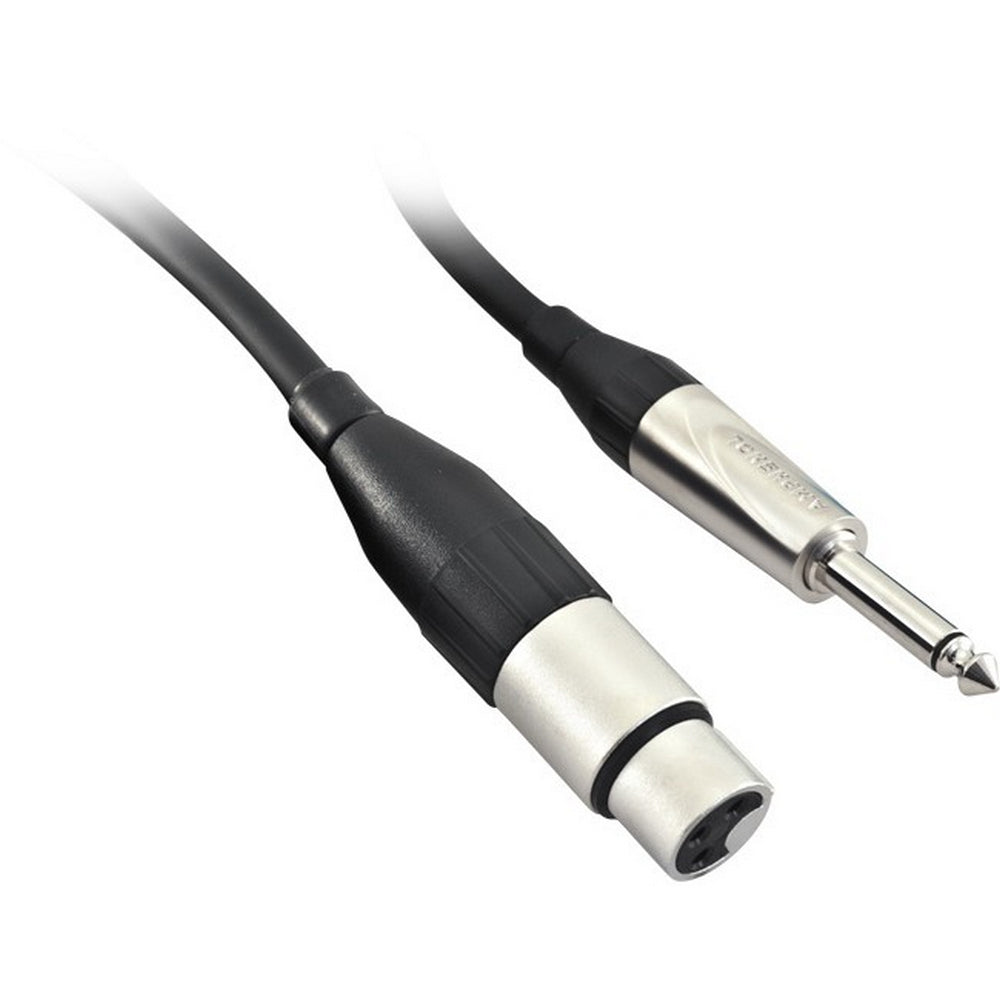 Amphenol XLR Socket to 6.3mm Plug Mono Adaptor Lead or Microphone Cabl ...