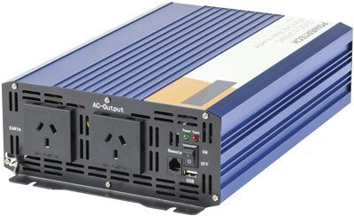 Powertech 3000 Watt 12VDC to 240VAC Pure Sine Wave Inverter & Power Co ...