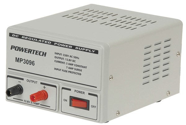 Powertech DC Regulated 240V AC to 13.8 Volt 5A Lab Power Supply ...