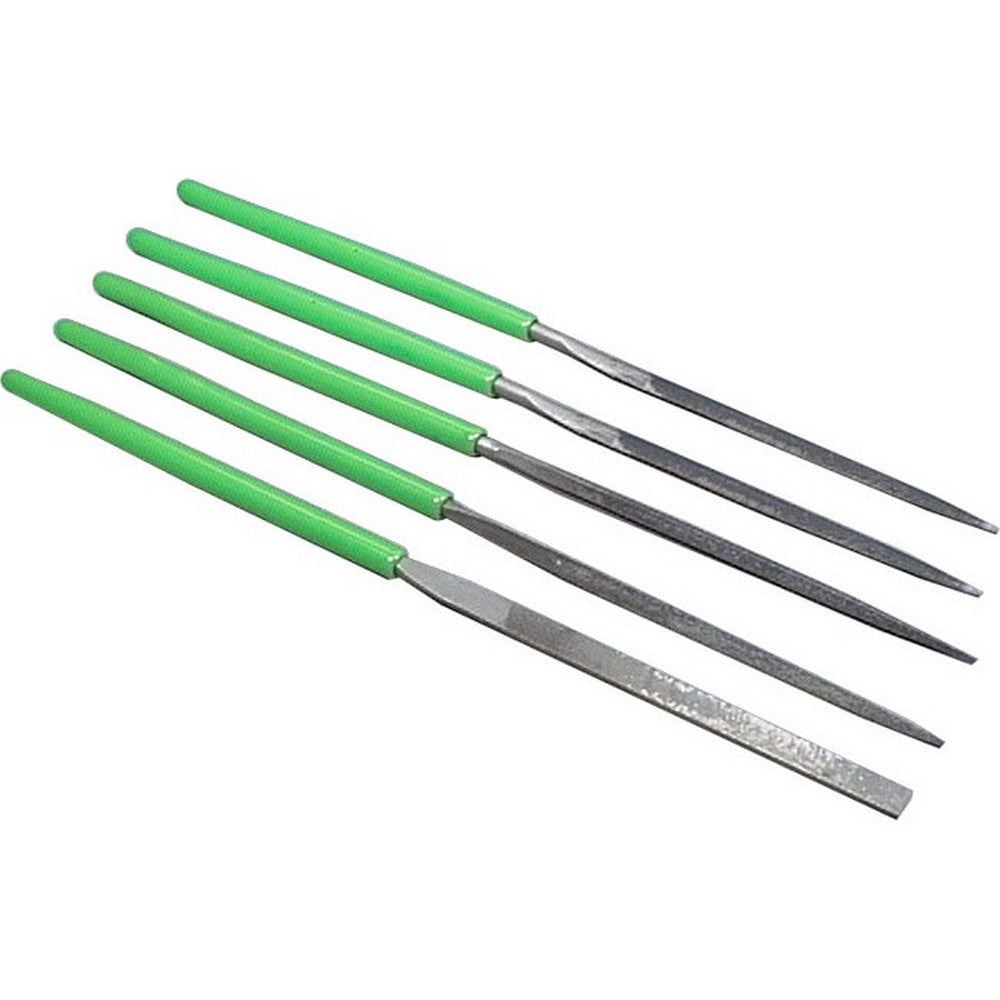 Proskit 8PK-605A 5Pc Needle File Set include Flat Square Triangular Ha ...