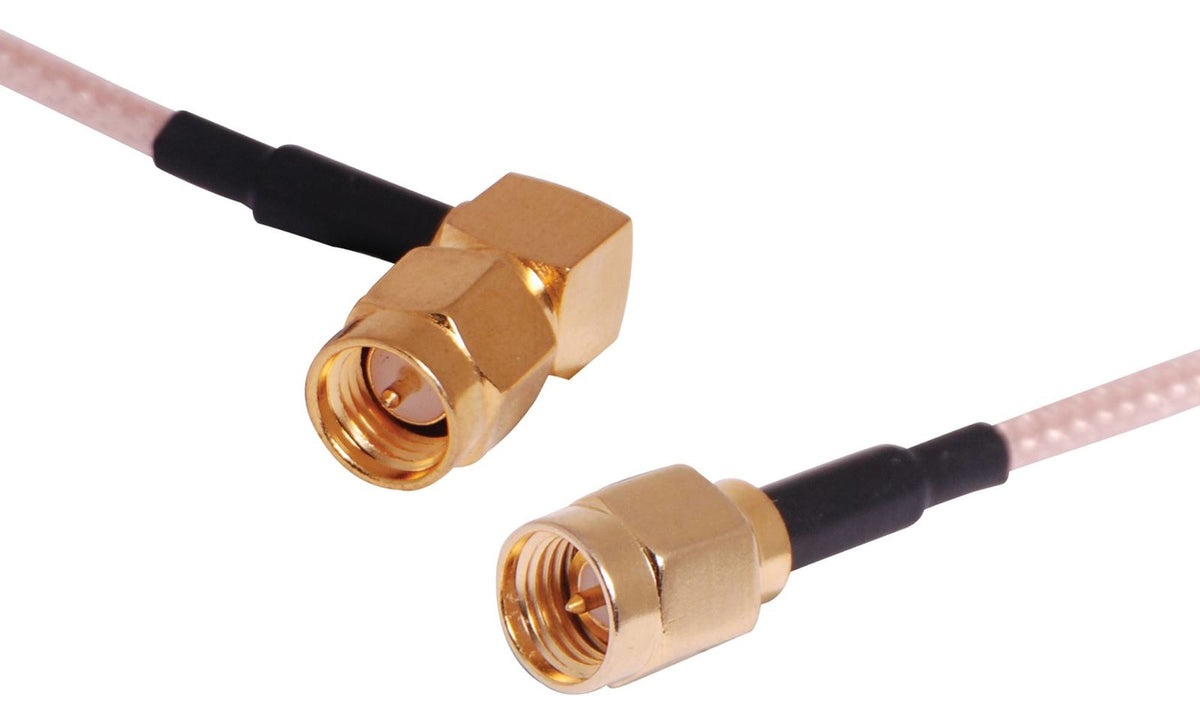 1m SMA Male to SMA Right Angle Male RG316 Cable – Bourne Electronics
