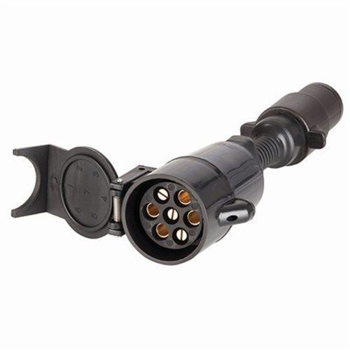 Trailer Adaptor 7 Pin Small Round Plug to Large Round Socket – Bourne ...