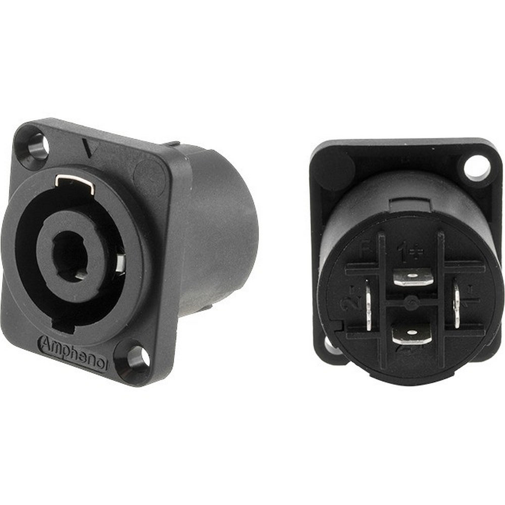 Amphenol D Flange 4-Pole Speakon Socket Chassis 30A Rating – Bourne ...