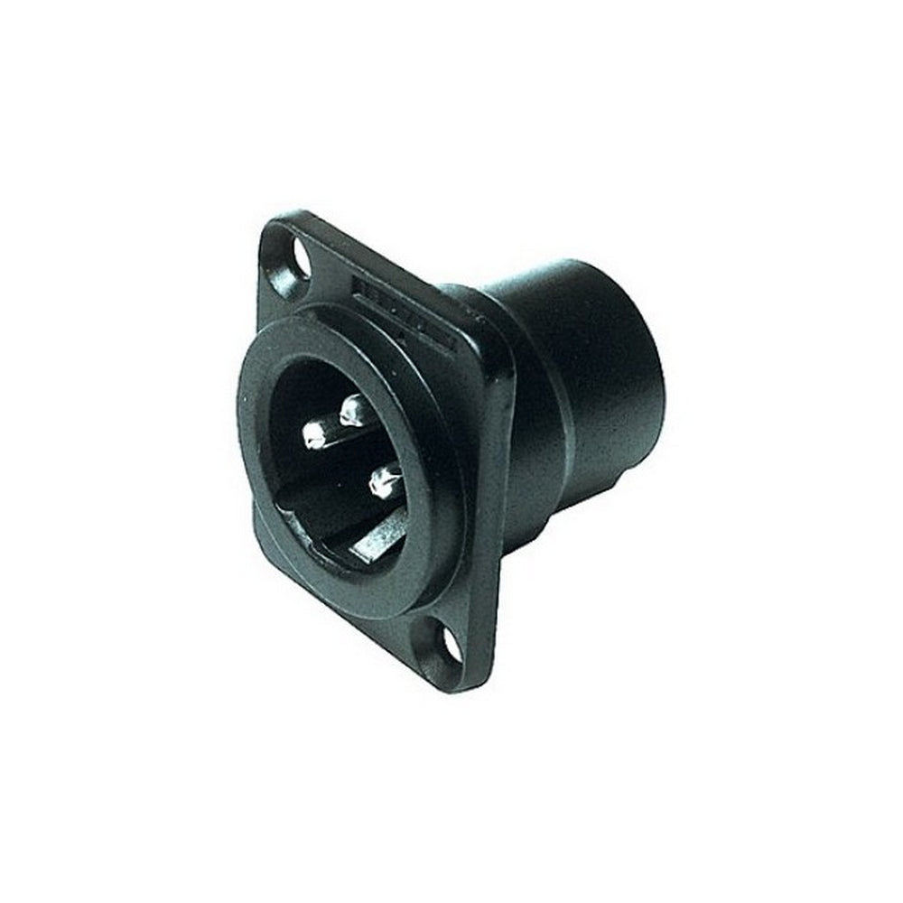 Amphenol AC3MDZB 3 Pin Panel XLR Plug Metal Black Square Hollow Pins ...