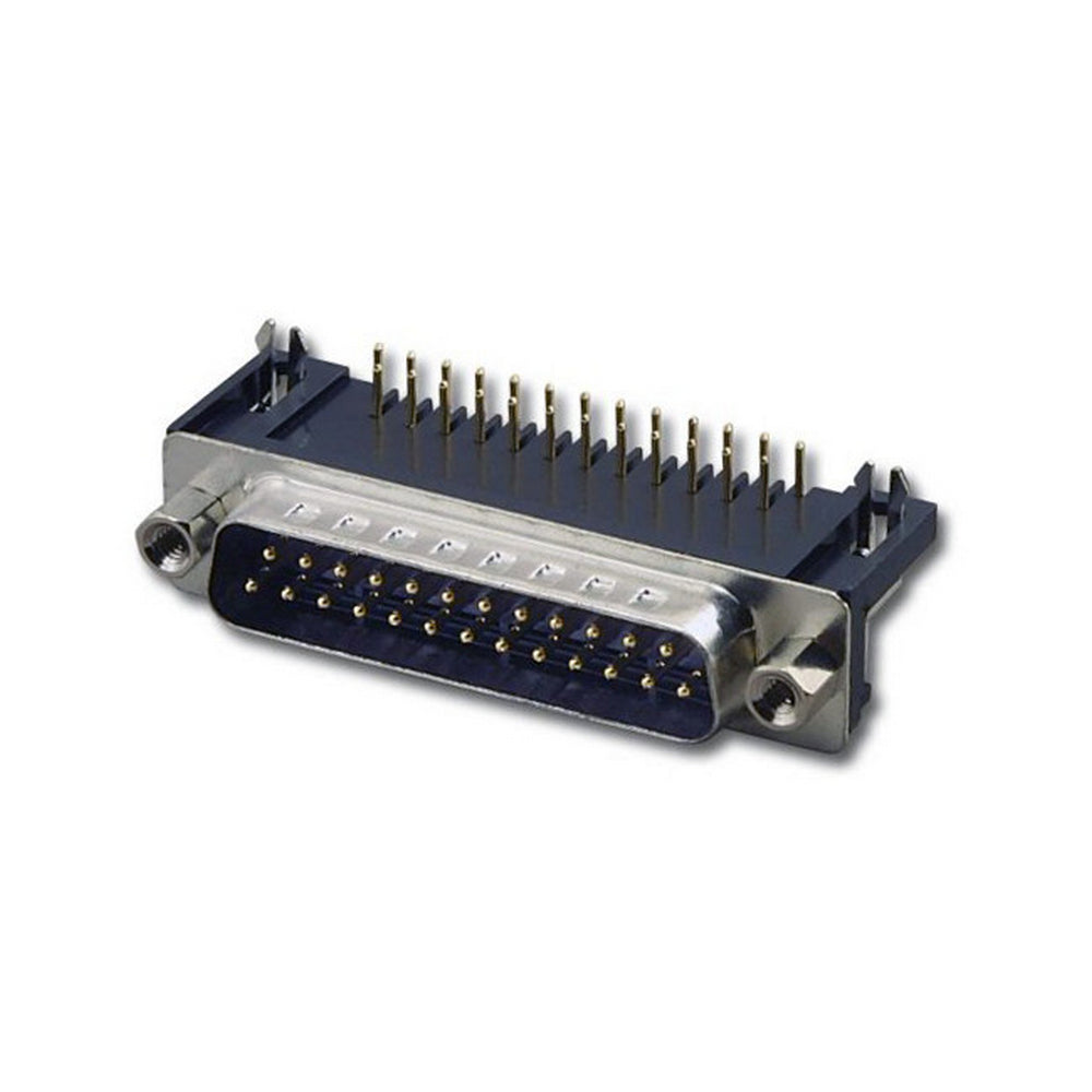 DB25 25 Way D Range Right Angle PCB Plug – Bourne Electronics