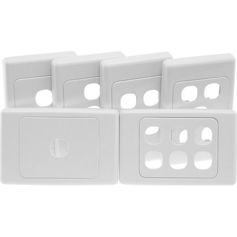 CLIPSAL 2000 Series 6 Gang Wall Plate White – Bourne Electronics