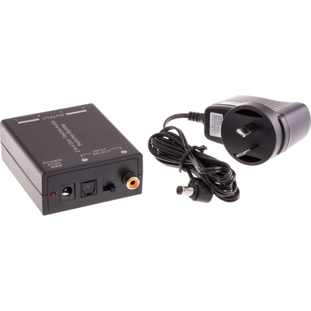Pro.2 PRO1359 Coaxial & Toslink Switcher input to 4 Toslink Audio out ...