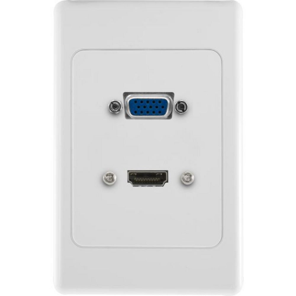 Pro.2 PRO3420 HDMI & VGA Vertical Wall Plate with Flexible Lead on Rea ...