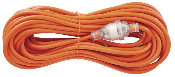 20M Heavy Duty Mains Extension Cable 15A Plugs & Socket Orange Cord fo ...