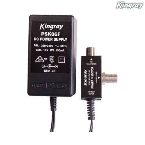 Kingray PSK06F 14V DC 150mA Plug Pack F-Type Female Connection Power I ...