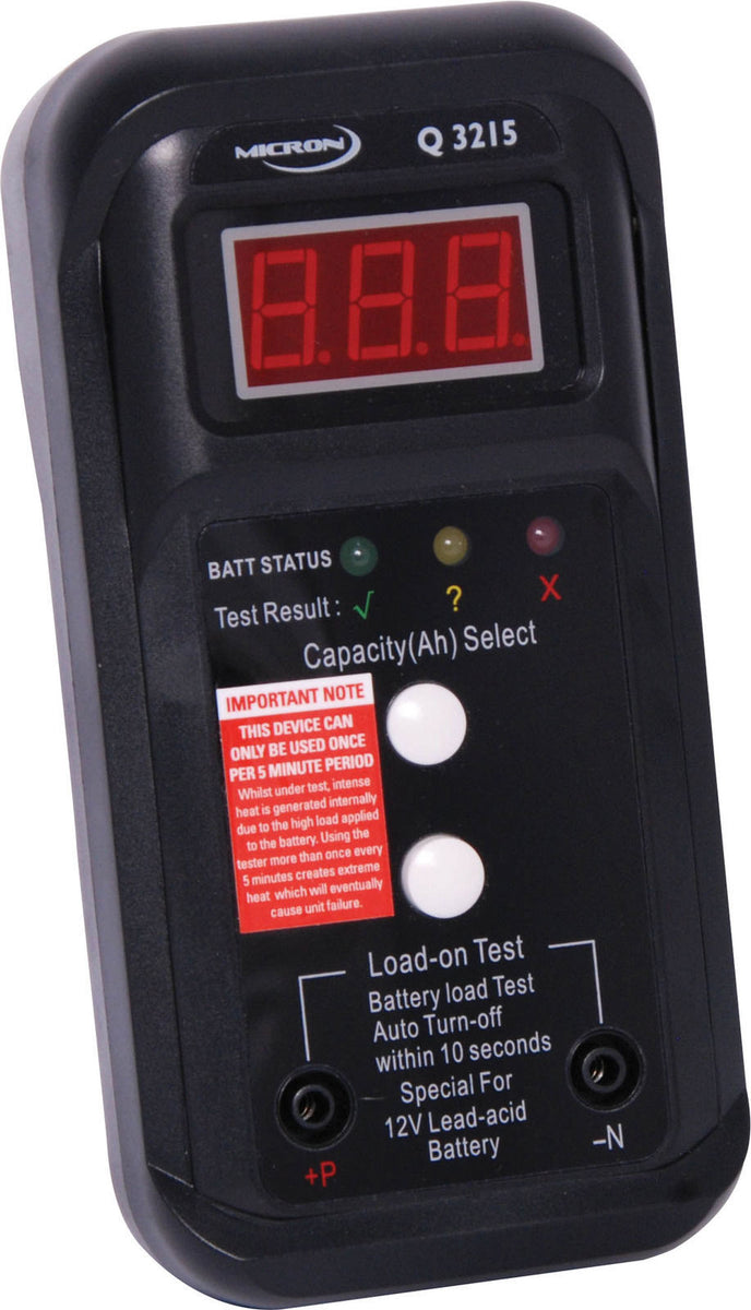 Micron Q3215 12V Sealed Lead Acid Battery Tester Reverse Polarity Prot ...