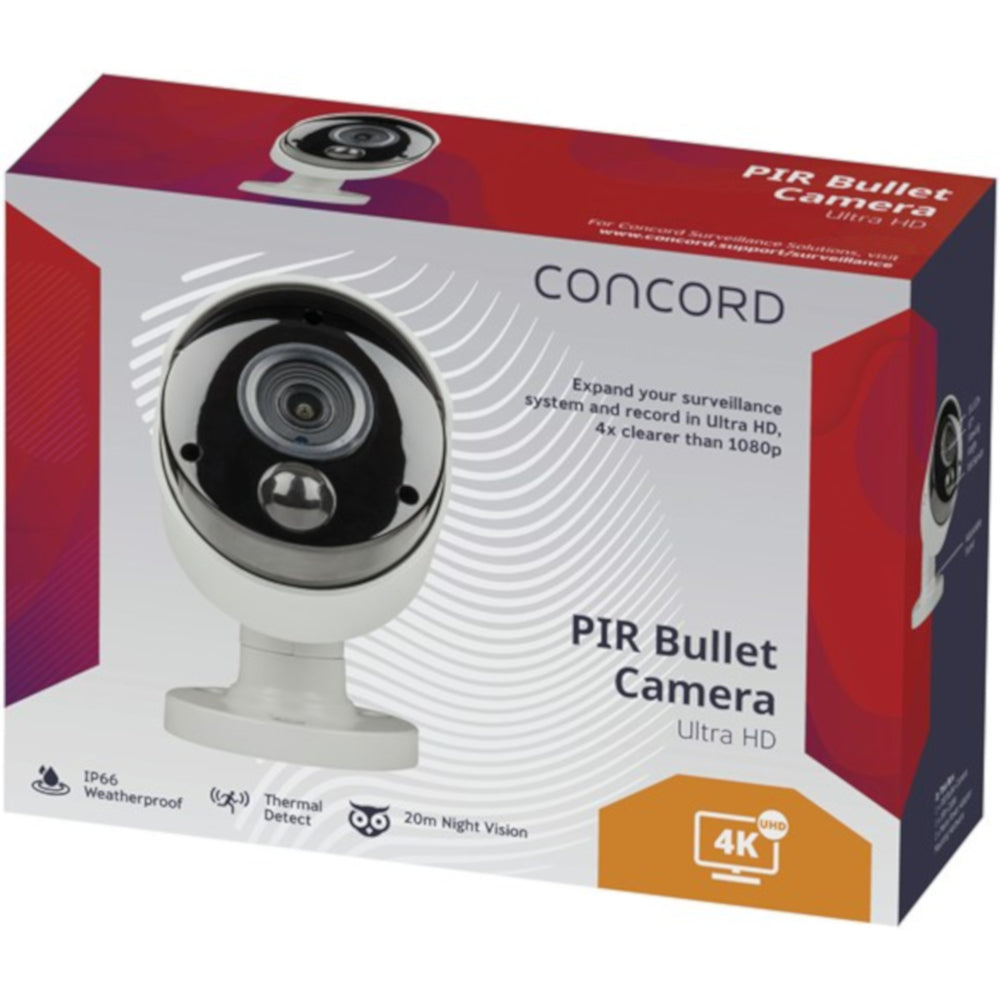 Concord AHD 4K PIR Bullet Camera surveillance system for more coverage ...