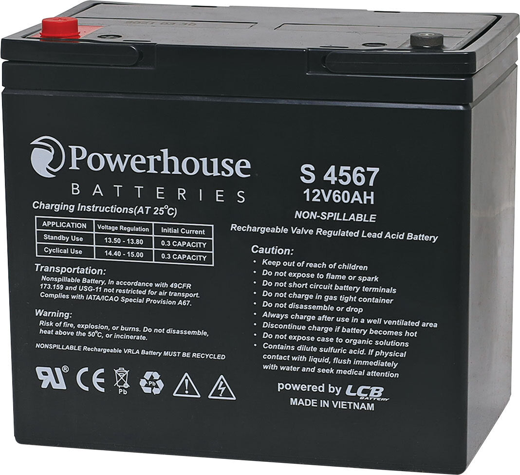 Powerhouse 12V 60Ah Sealed Lead Acid (SLA) Battery M6/F8 – Bourne ...