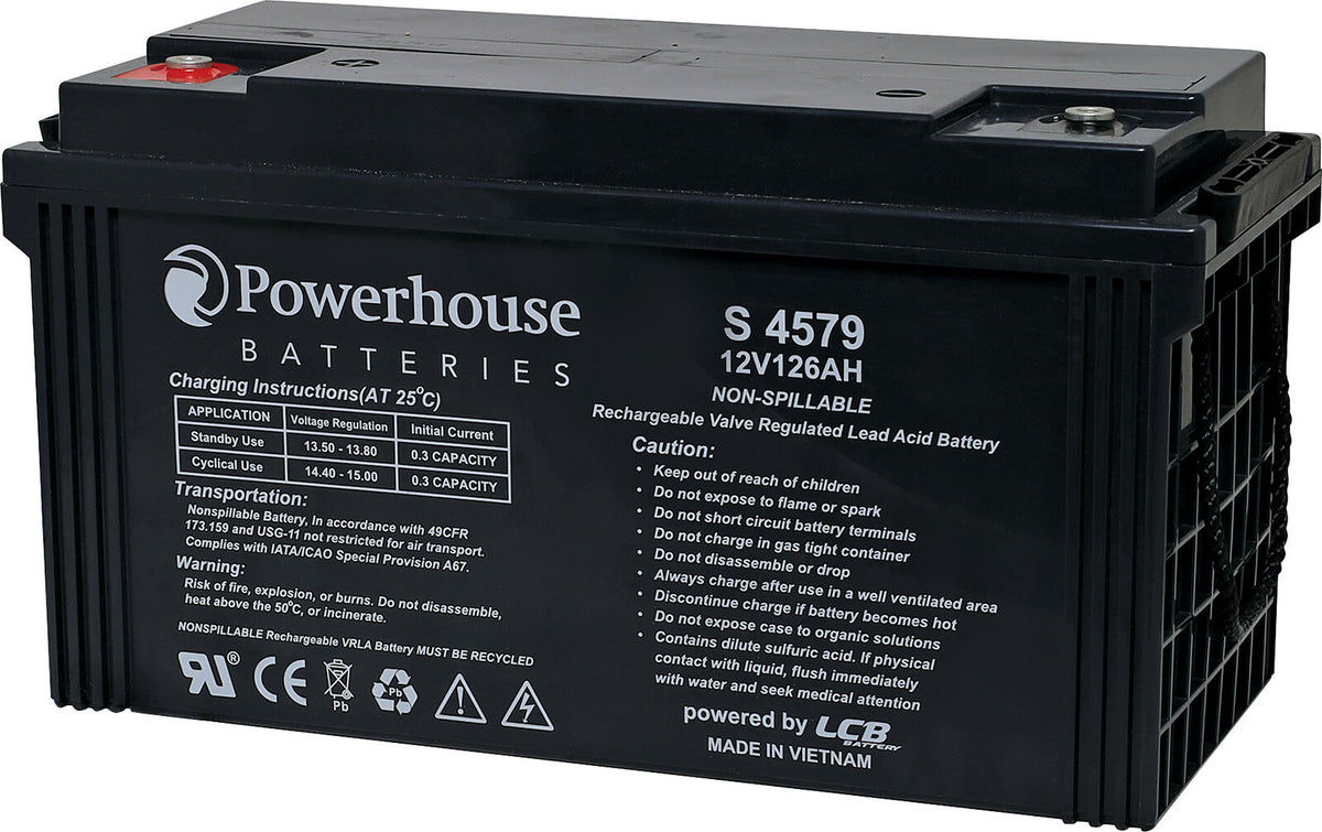 Powerhouse 12V 126Ah Sealed Lead Acid (SLA) Battery M8/F17 – Bourne ...