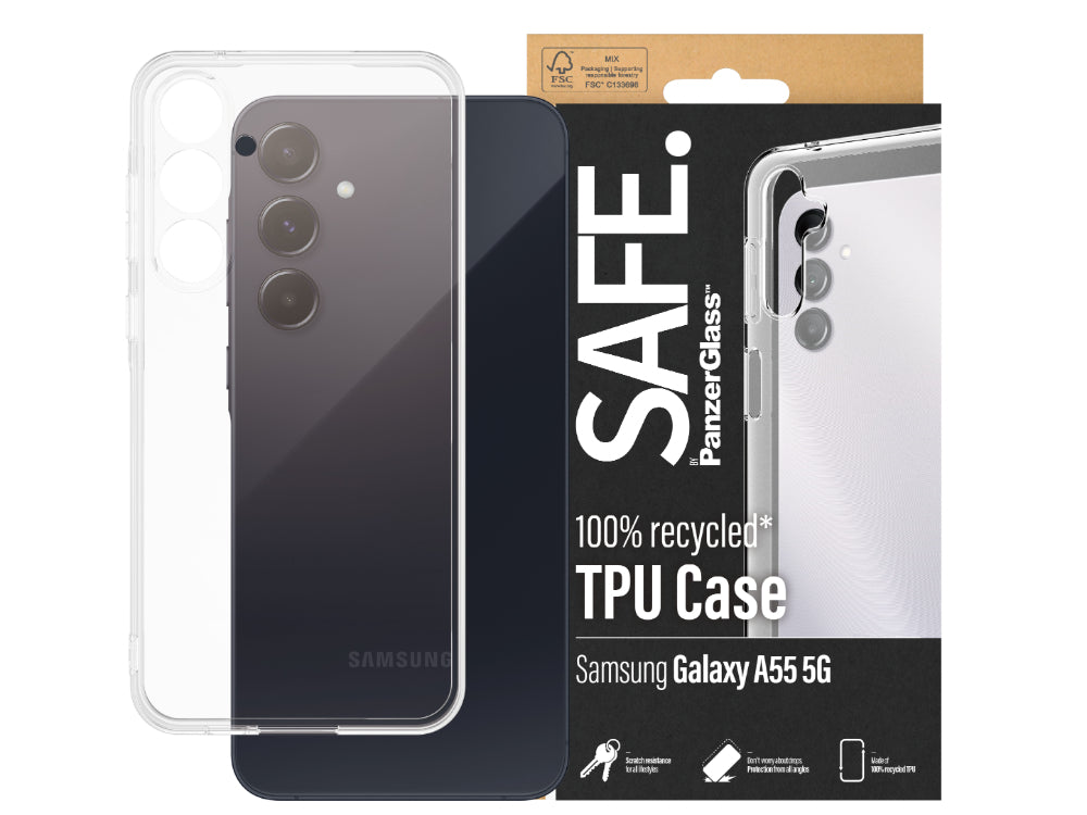 SAFE by Panzer TPU Case - Samsung Galaxy A55 - Clear – Bourne Electronics