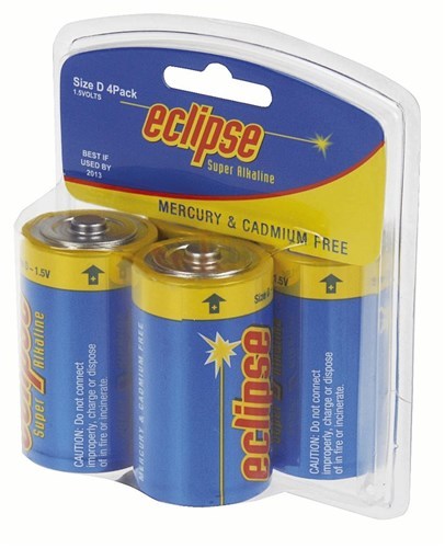 Eclipse Alkaline D Batteries Pk 4 Nipple connection type – Bourne ...