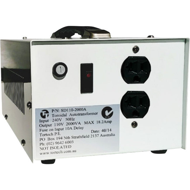 TorTech SD110-A2000W 2000W USA Auto Stepdown Transformer Not isolated ...