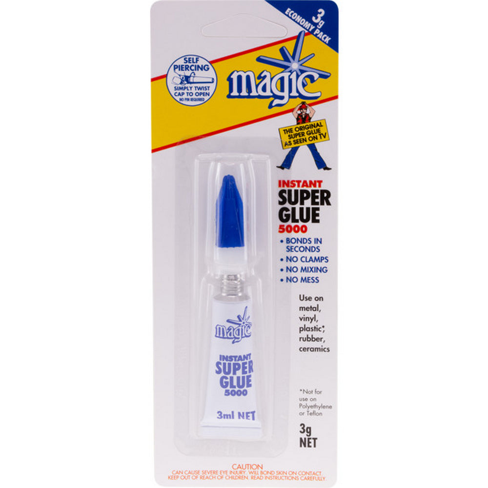 Magic SG5000 Instant Super Glue 5000 Bonds in seconds for Rubber Vinyl ...