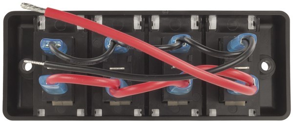 Anti-Tamper 4-Gang Switch Bank Circuit Breaker rocker switches pre-wir ...