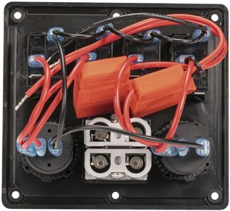 4 Way Illuminated Surface Mountable Switch Panel With USB 12V & 2 Batt ...