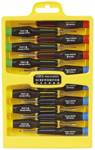 15 Piece Micro Driver Set With vast variety fasteners all shapes and s ...