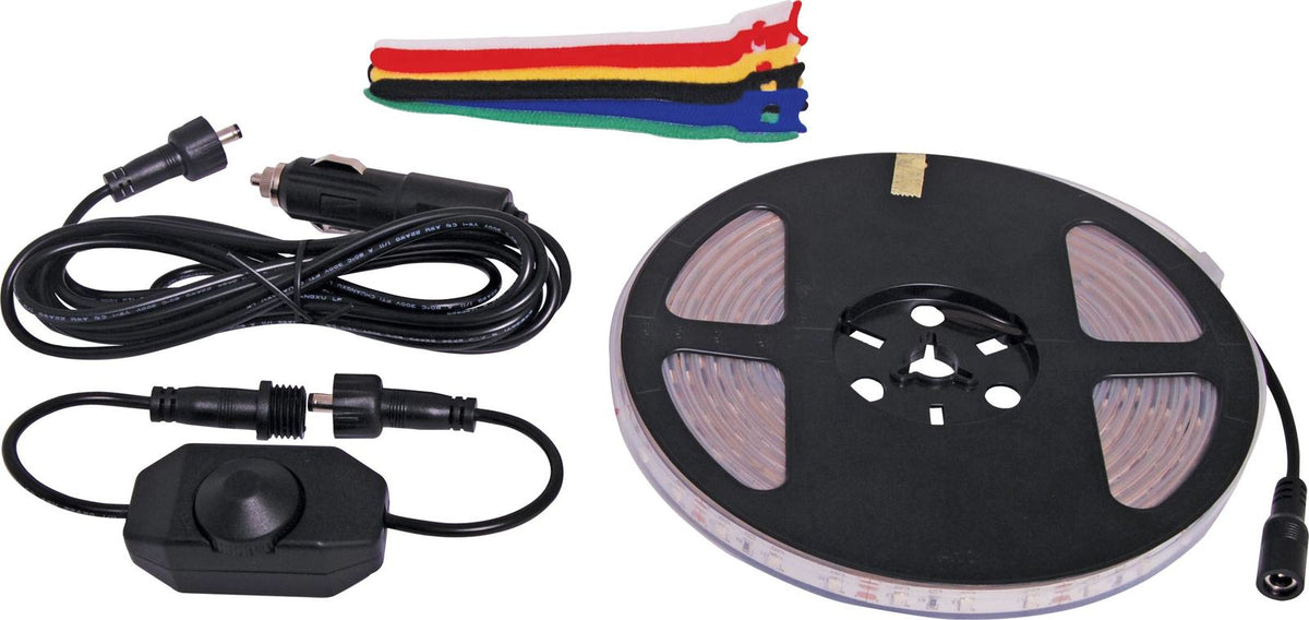 Genlamp 5m Flexible LED Camping Strip Light Kit with 10 Hook and Loop ...