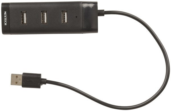 Nextech Plug and Play USB 3.0 4 Port Mini Hub Black full speed Transfe ...