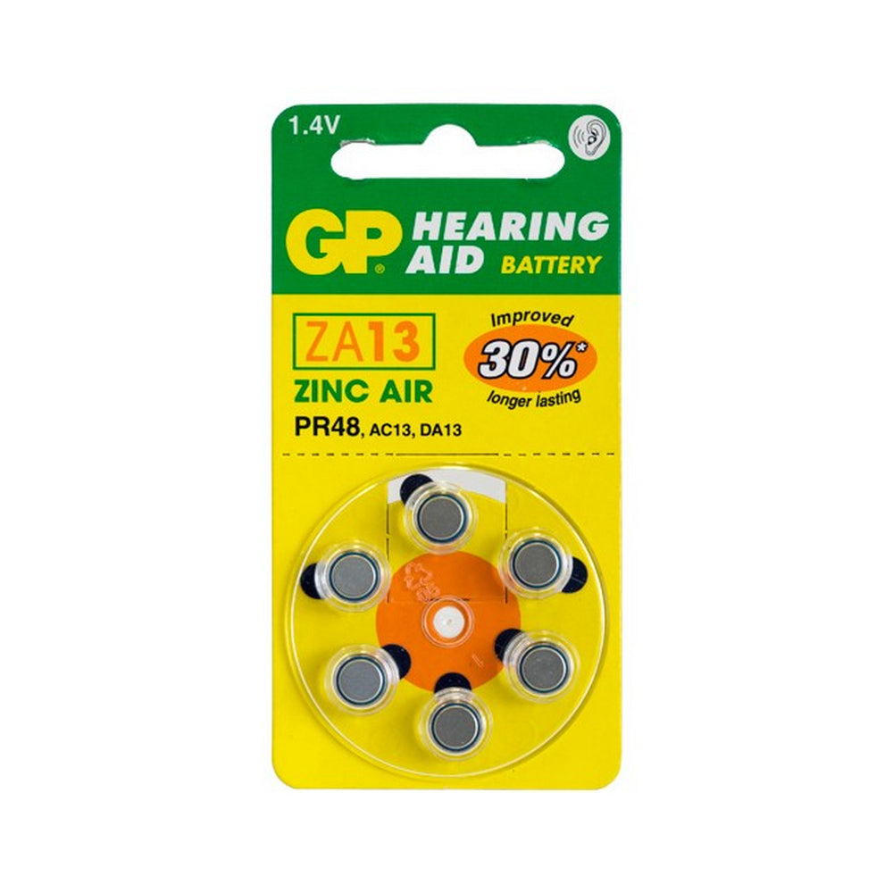 GP Hearing Aid Battery Size 13 PR48 AC13 6Pk – Bourne Electronics