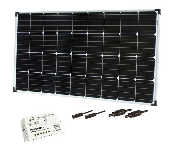 Powertech 170W Recreational Solar Package 20A PWM Solar Charge Control ...