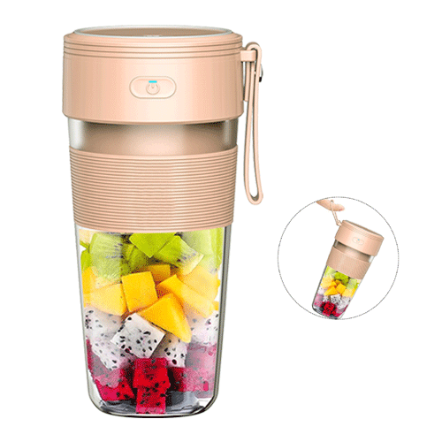 Sansai USB Rechargeable Blend & Go Portable Blender 300mL Peach & Blue ...