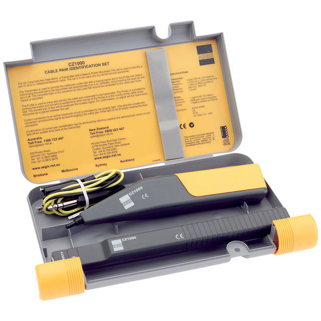 AEGIS CZ1000 F Set Cable Telephone Line Tone Tracer Generator Tester F ...