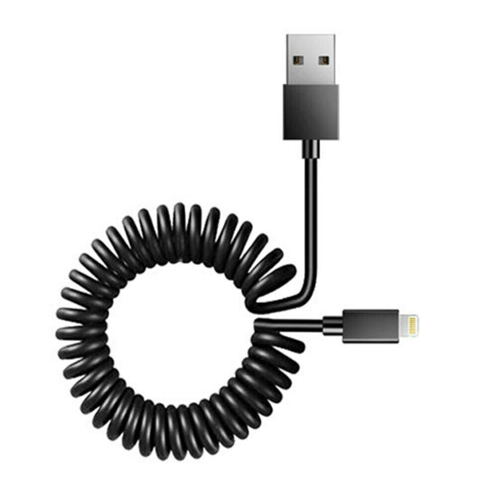 Sansai 3in 1 Coiled Lightning USBC Micro USB Charging Cable 1.5m ...